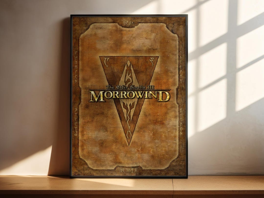 The Elder Scrolls III Morrowind Poster | Fantasy RPG Game Art | Elder ...