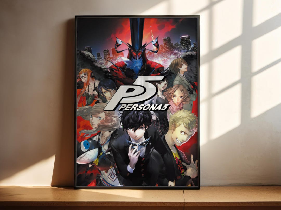 Persona 5 Poster | Anime JRPG Game Art | Persona Wall Art | Video Game ...