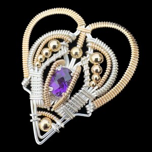 Amethyst Love Drop Pendant - Etsy