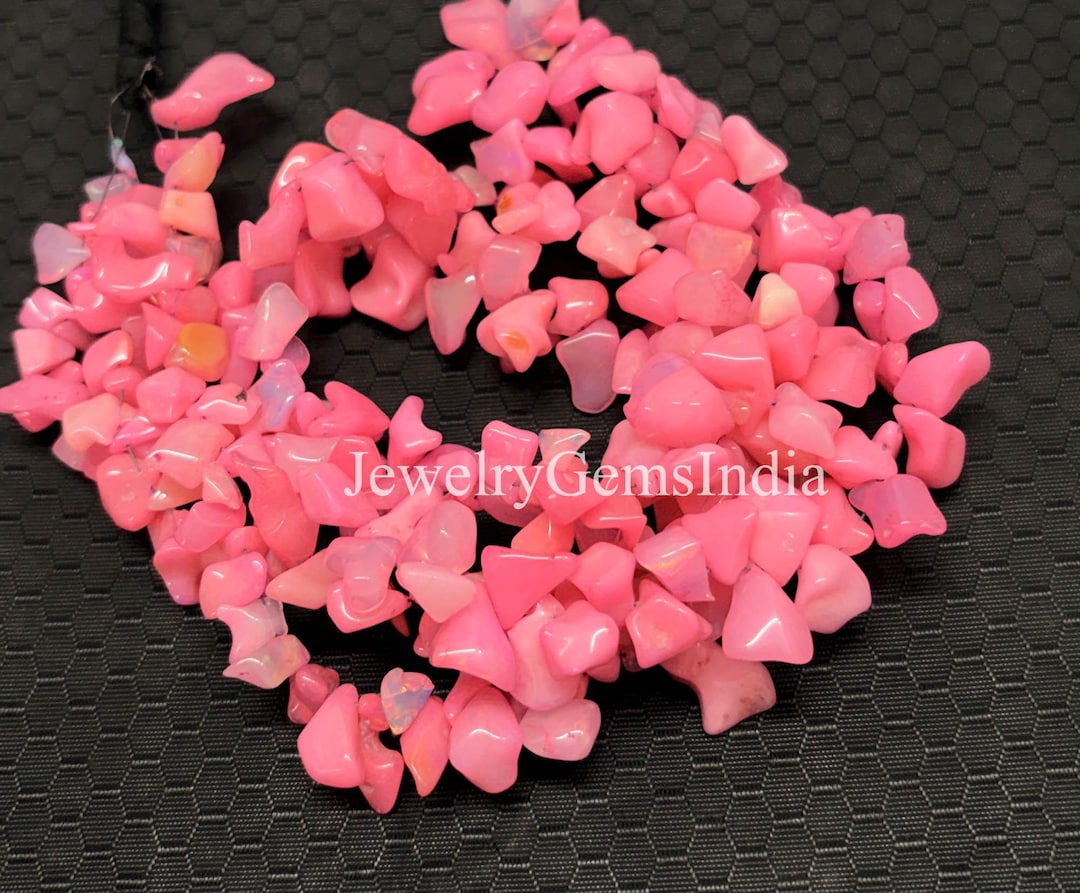 Pink Ethiopian Opal Rough Nugget Shape Beads: 8 Inch Strand, Beads for ...