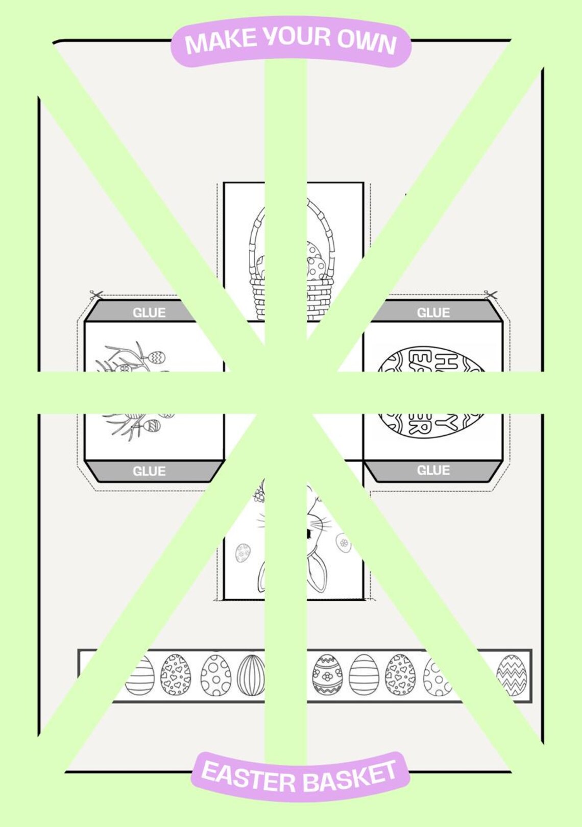Easter Basket Craft Template | Easy Classroom Activity | Printable DIY ...