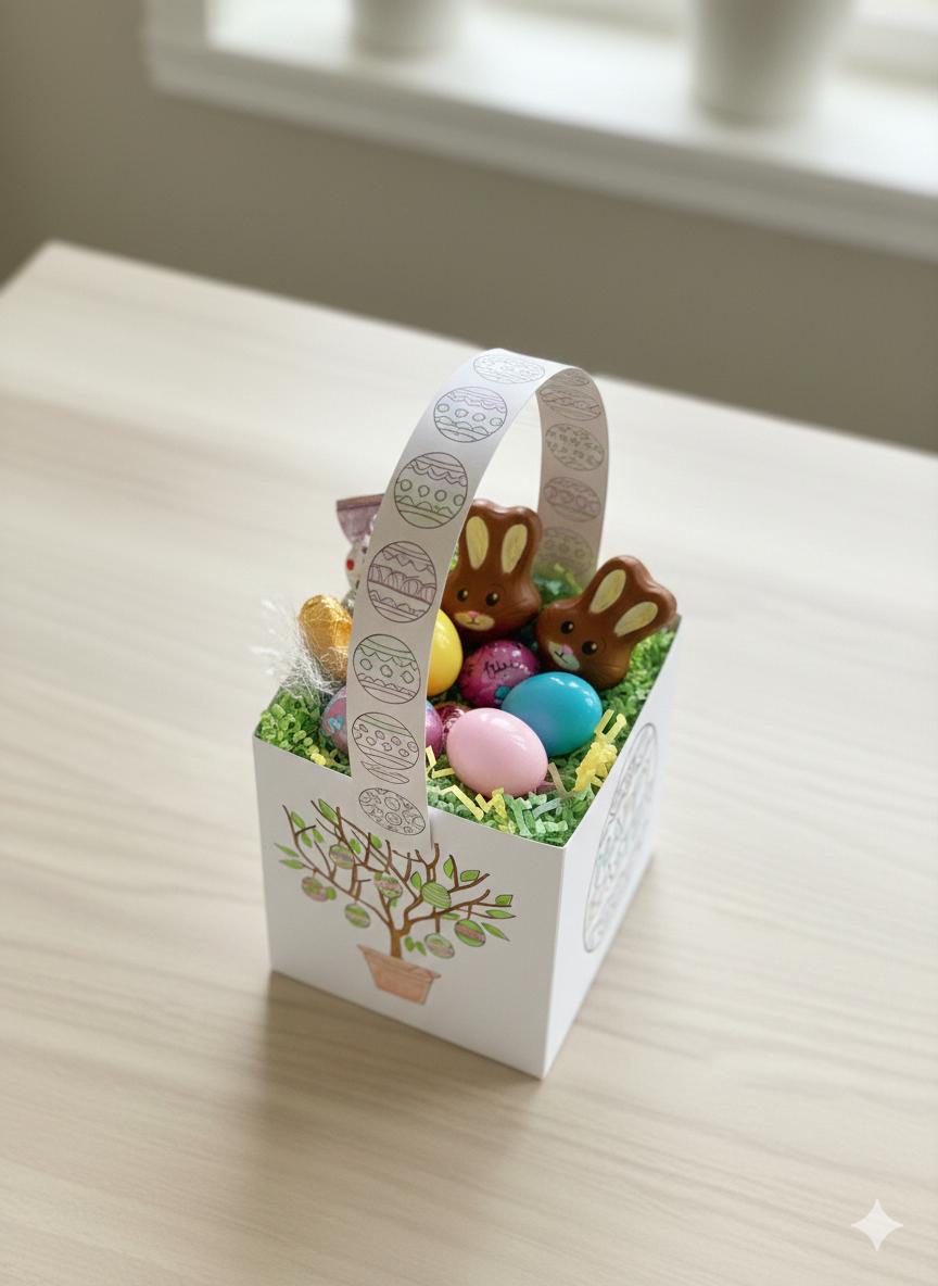 Easter Basket Craft Template | Easy Classroom Activity | Printable DIY ...