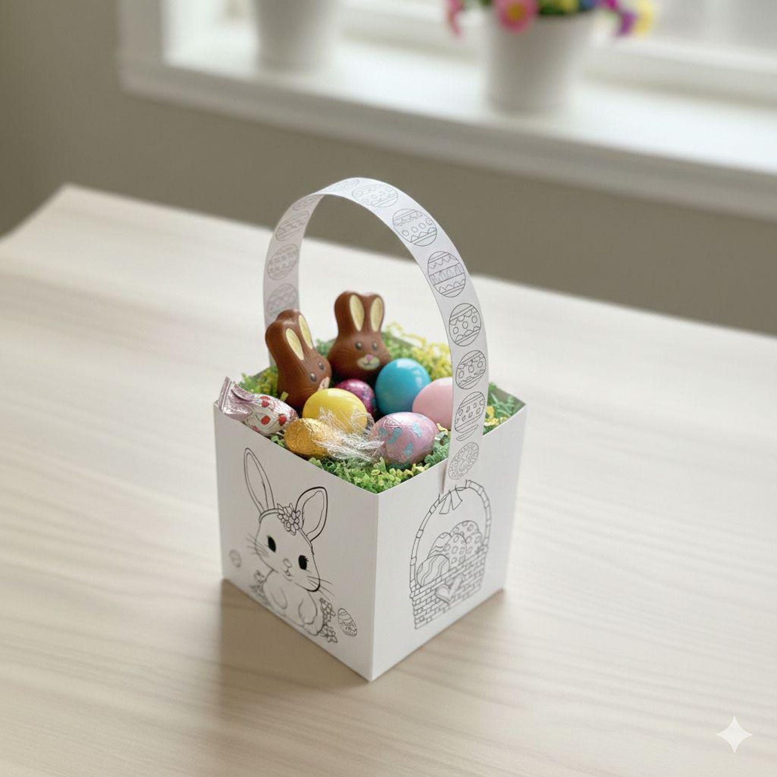 Easter Basket Craft Template | Easy Classroom Activity | Printable DIY ...