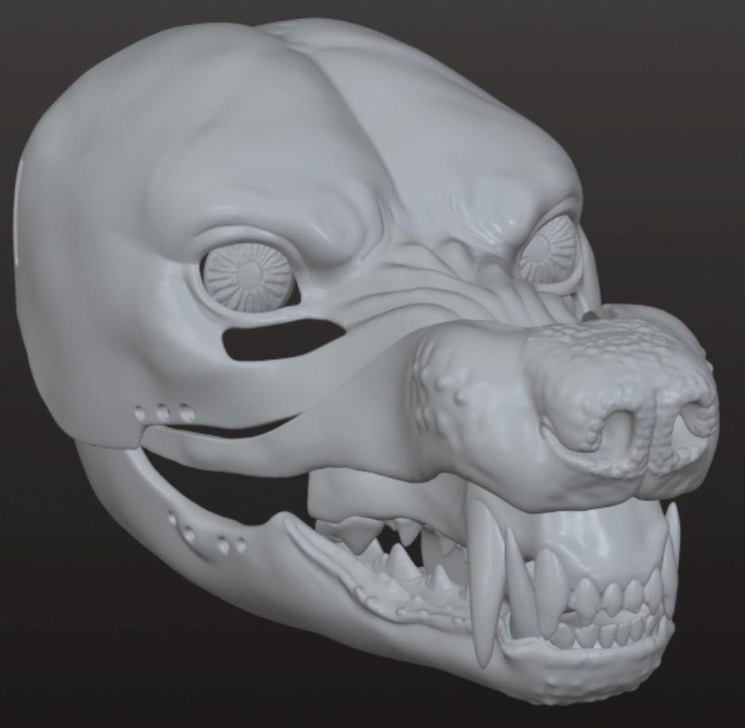 Bubbav1 Werewolf Lycan Wolf Hyena Cosplay Mask STL Digital File ...