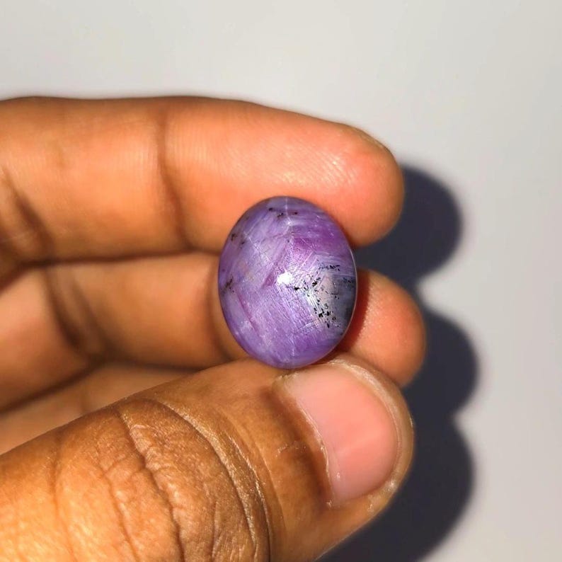 Natural 28.60 Ct Star Ruby Pink Oval Cabochon Untreated Loose Gemstone ...