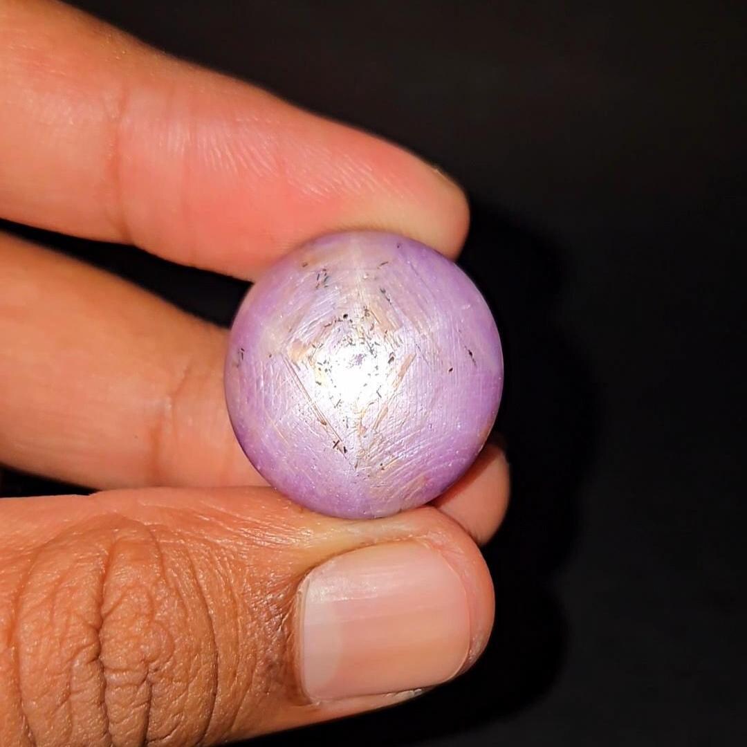 Natural 68.80 Ct Star Ruby Cabochon Loose Gemstone Untreated Pink Oval ...