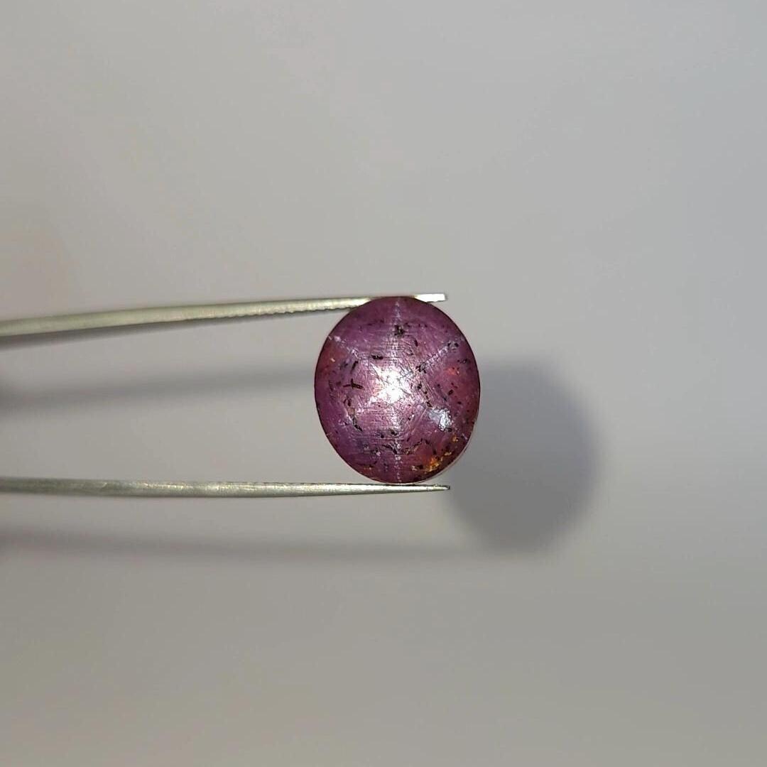 Natural 22.10 Ct Star Ruby Red Oval Untreated Cabochon Loose Gemstone ...