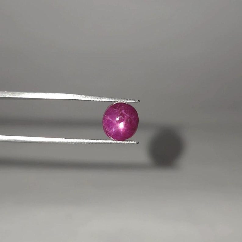 Natural Translucent 4.35 Ct Star Ruby Red Oval Cabochon Untreated Loose ...