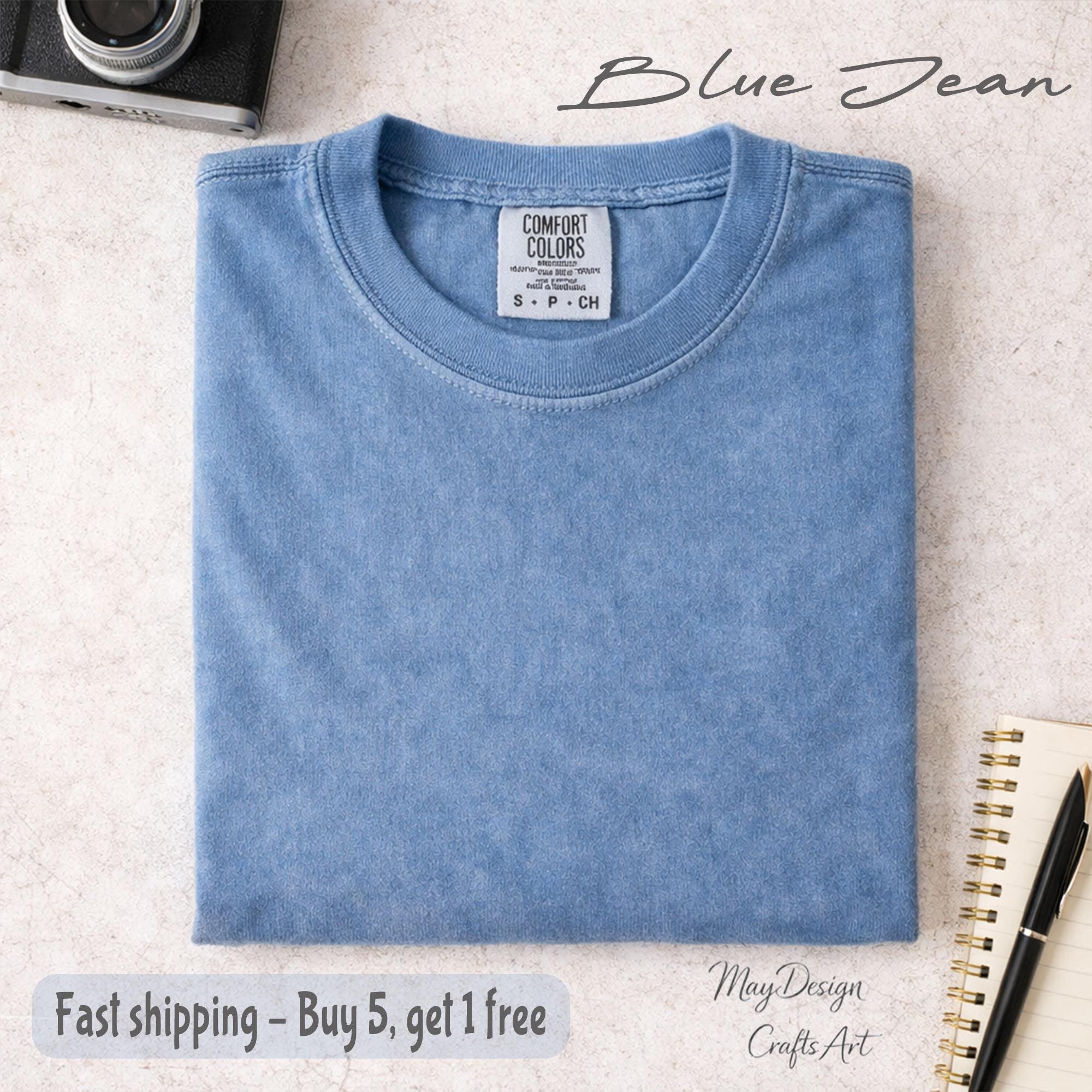 Comfort Colors Shirt 1717 Plain Blank Tee, Heavyweight Cotton, Relaxed ...