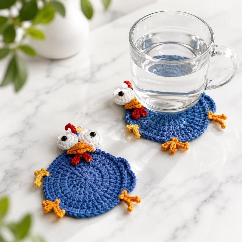 20-in-1 Animal Crochet Coaster Patterns, Mug Hugger Bundle, Animals Cup ...
