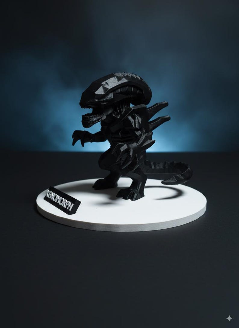 Xenomorph on a Base, Scary 3d-printed Alien Figurine - Etsy