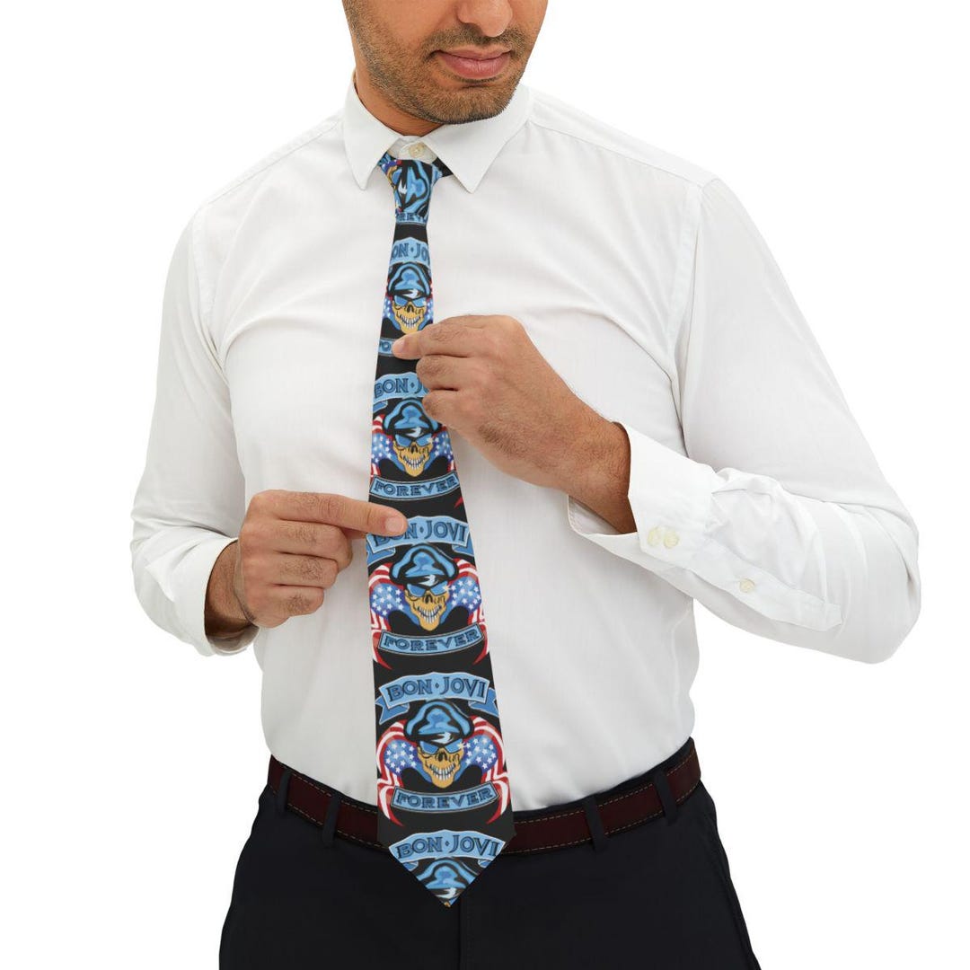 Necktie Patriotic Skull Rock Band | American Flag Pattern - Etsy