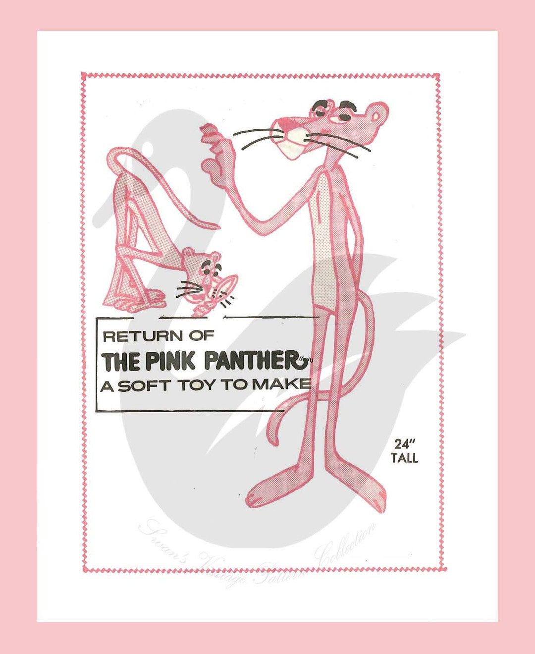 Reproduction Pink Panther 24" Cloth Doll Sewing Pattern PDF - Etsy