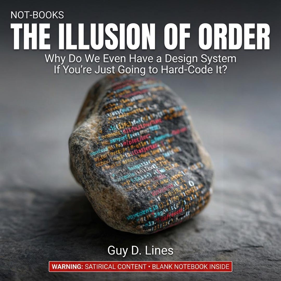 Not-books: the Illusion of Order - Funny Design System Notebook ...