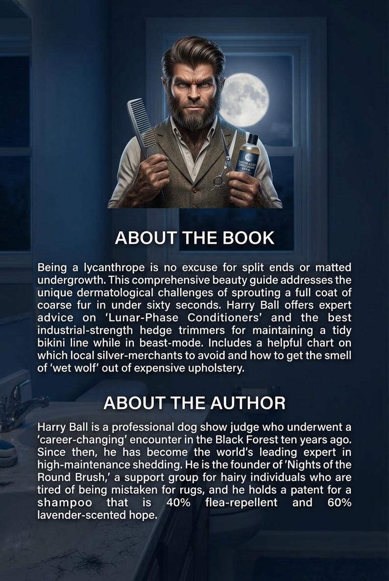 Werewolf Grooming Notebook: Funny Horror Gag Gift, 160 Page Journal - Etsy