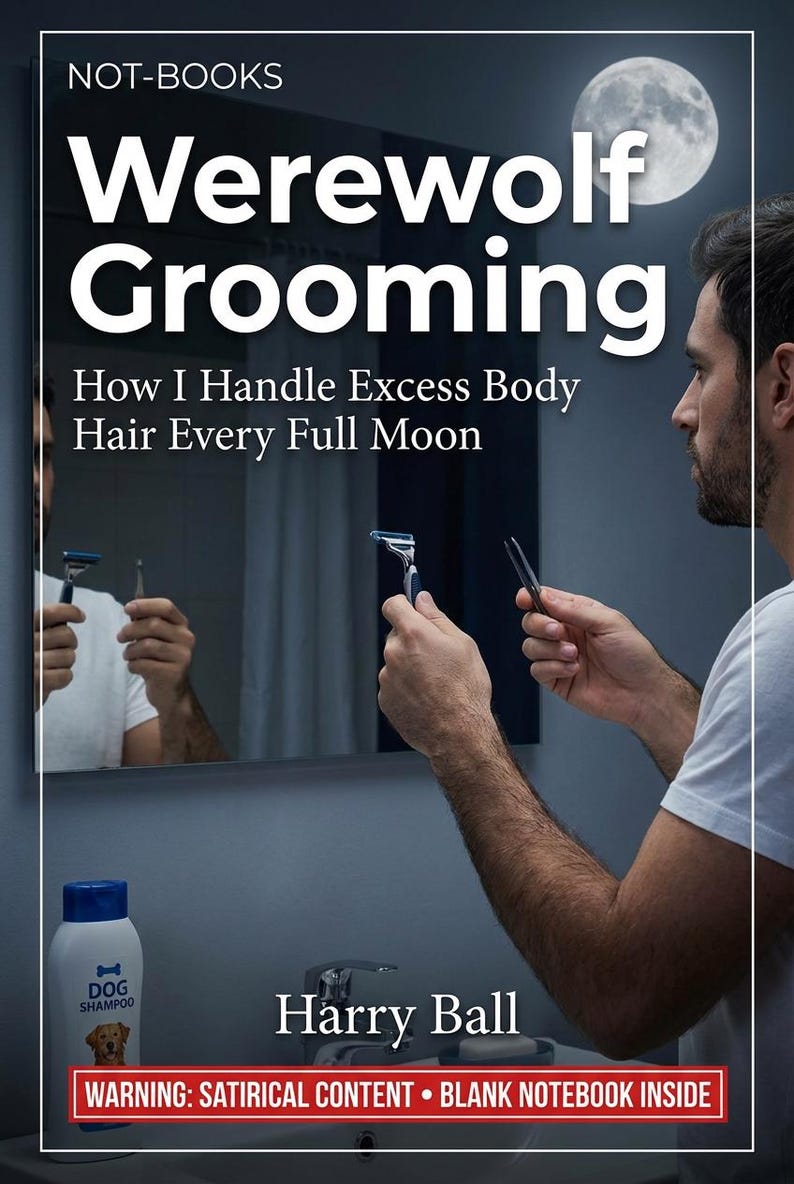 Werewolf Grooming Notebook: Funny Horror Gag Gift, 160 Page Journal - Etsy