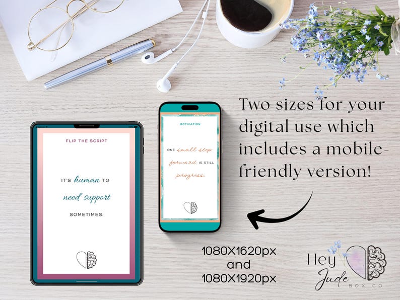 Mental Health Coping Card Deck Bundle: Self-compassion, Motivation, CBT ...