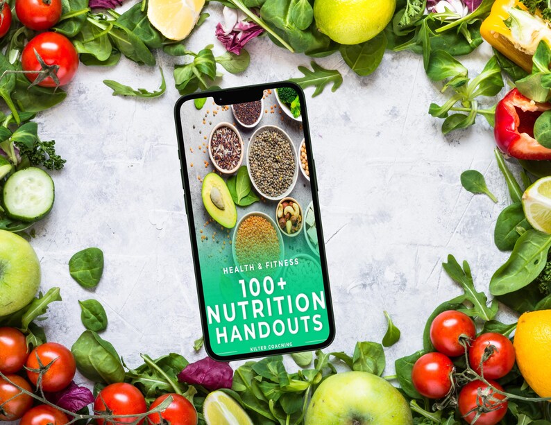 100+ Nutrition Handouts PDF, Health & Fitness Nutrition Guide, Balanced ...