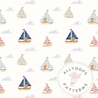 Nautical Digital Paper, Seamless Backgrounds, Scrapbook Paper ...