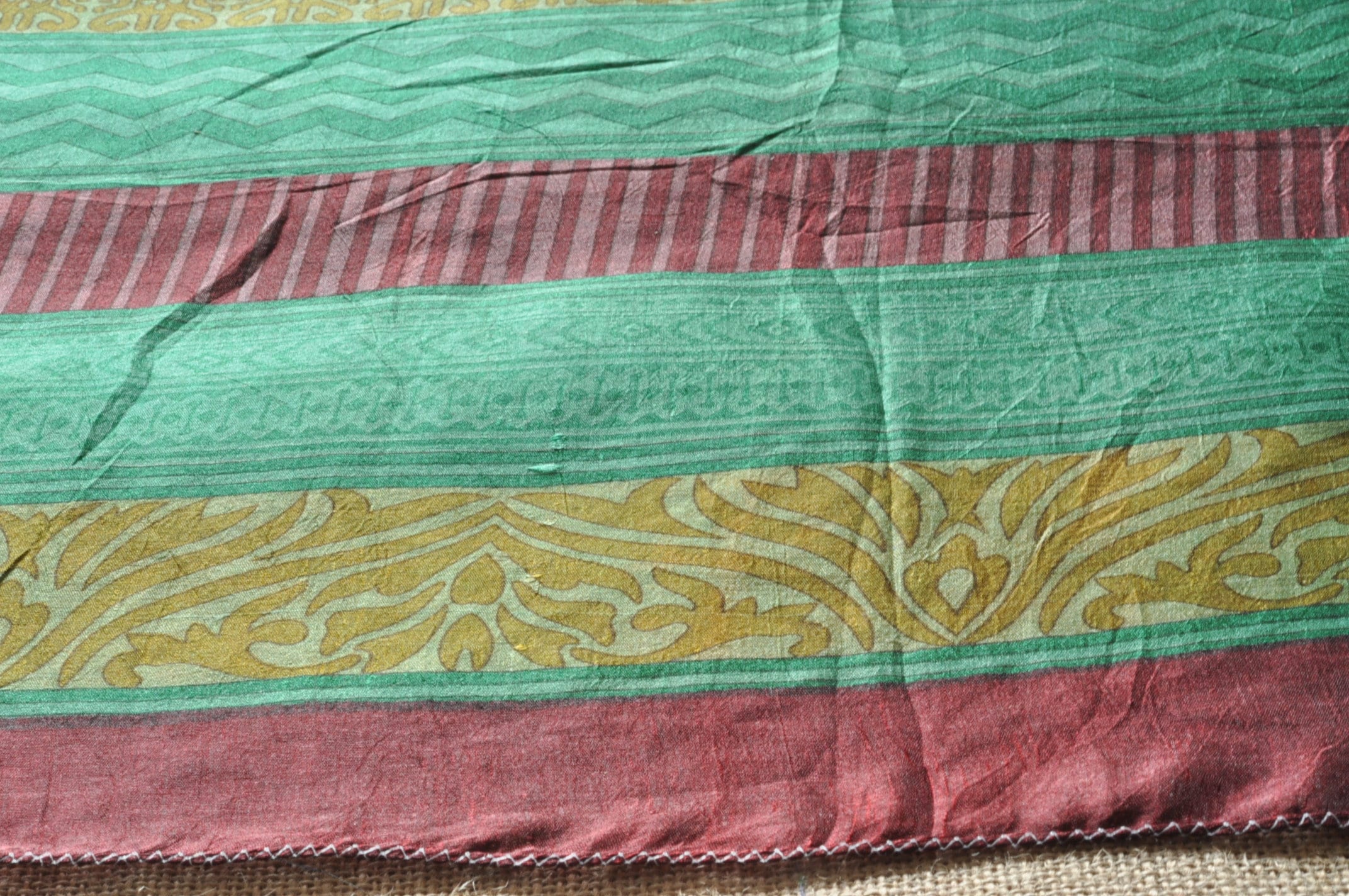 Tela de seda Pieza de tela de seda pura Tela de seda Sari | Etsy