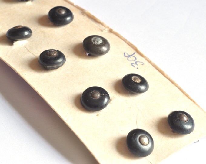 Vintage Buttons, Set of 9 Vintage Boot/shoe Buttons, Old Buttons ...