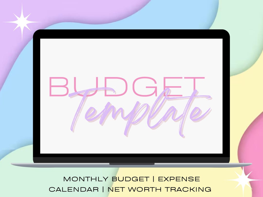 Monthly Budget Template With Calendar and Net Worth Tracker - Etsy