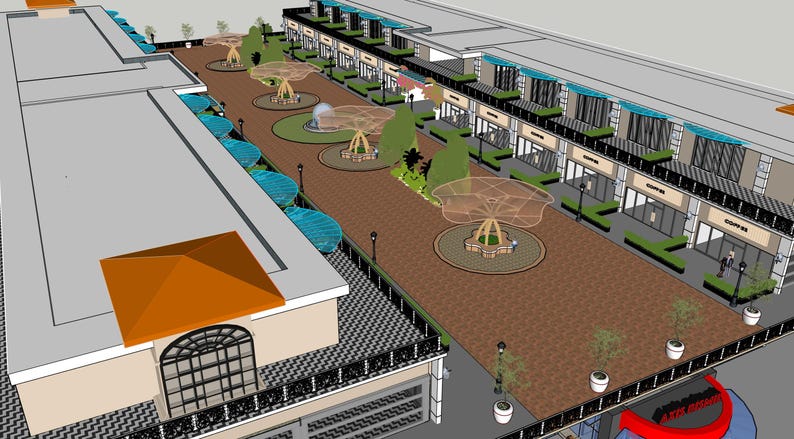 Sketchup Shopping Center 3D Design Model - Etsy