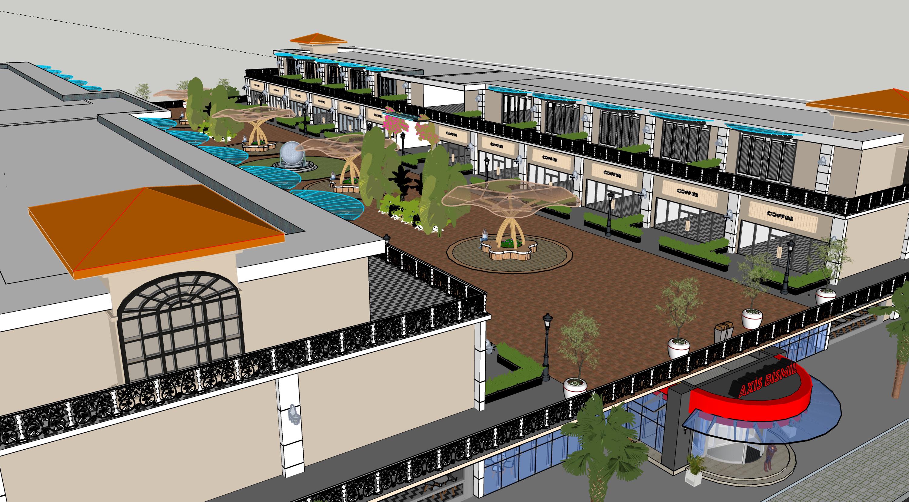 Sketchup Shopping Center 3D Design Model - Etsy