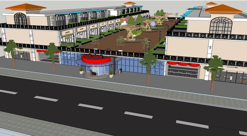 Sketchup Shopping Center 3D Design Model - Etsy