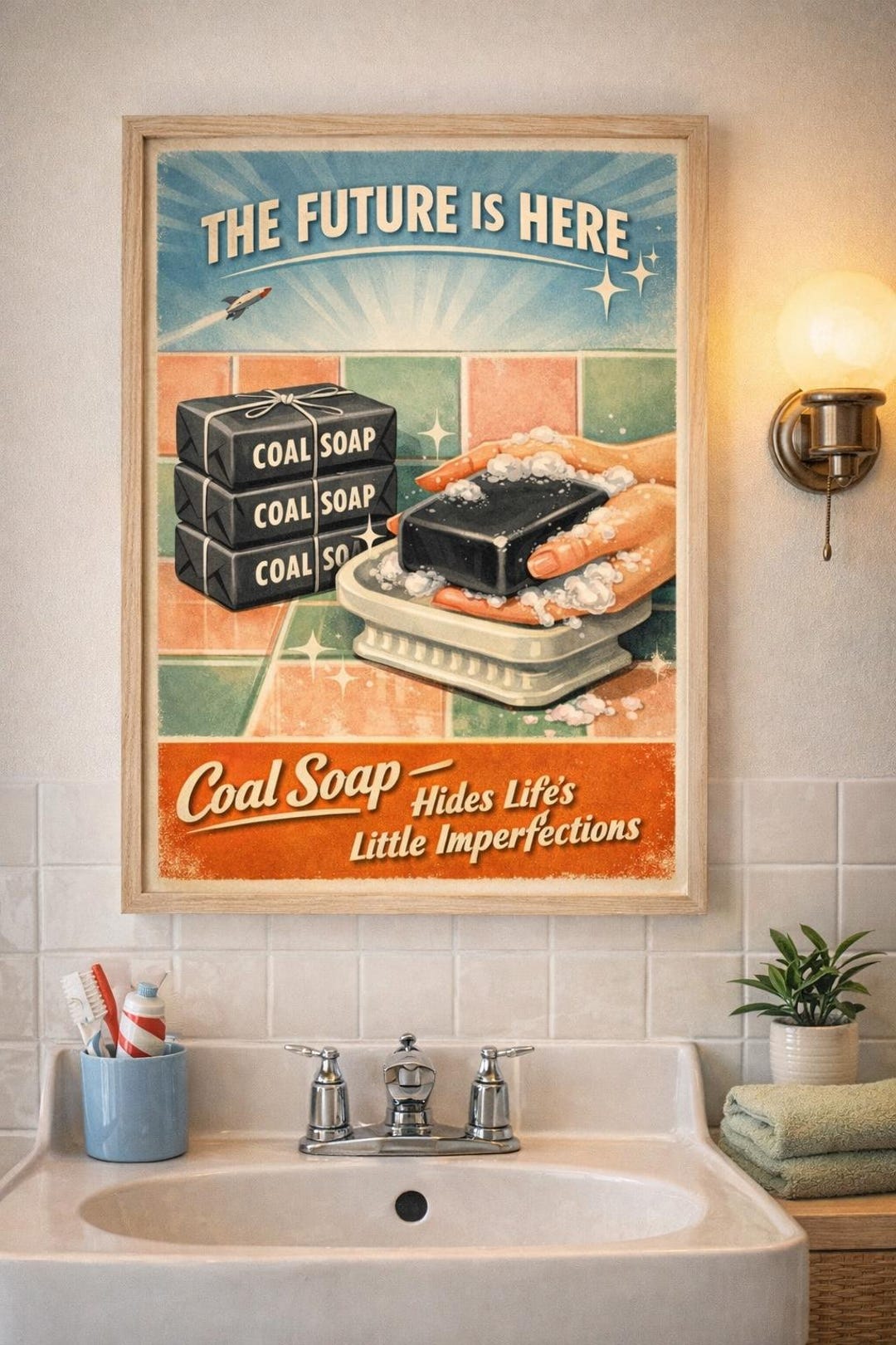 1960s Soap Poster – Retro Bathroom Humor Art Print - Etsy