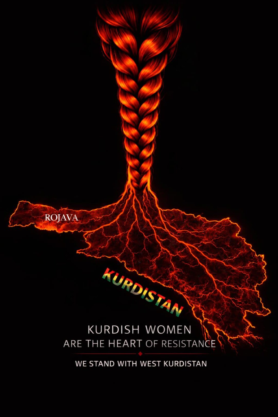 Kurdish Women Resistance Art Print – Rojava Solidarity (digital ...