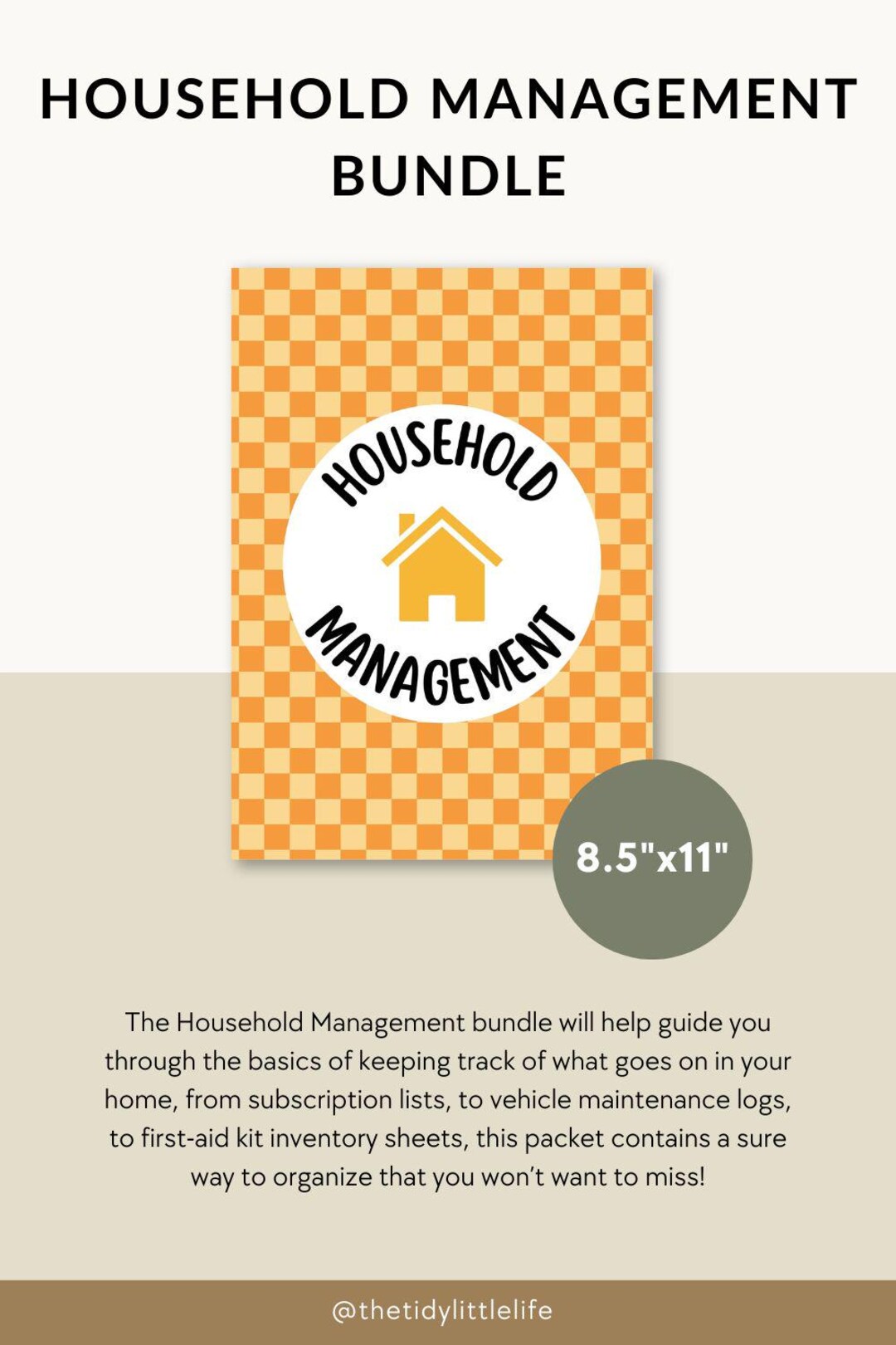 Basic Household Management Printable Bundle: Fun Yellow Version - Etsy