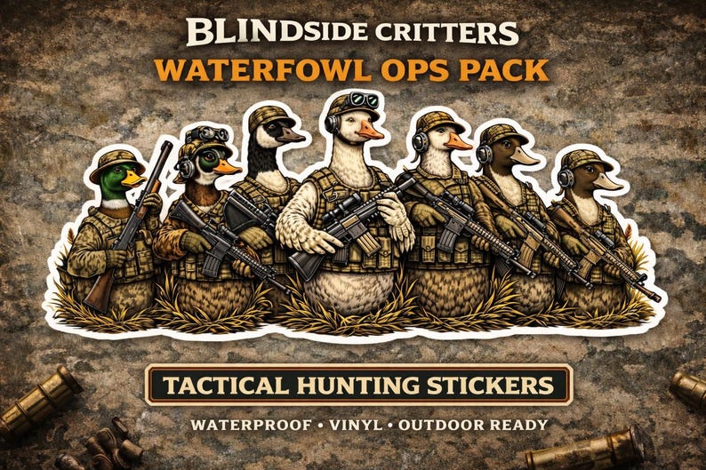Tactical Waterfowl Stickers | Duck & Goose Hunting Decals | Waterproof ...