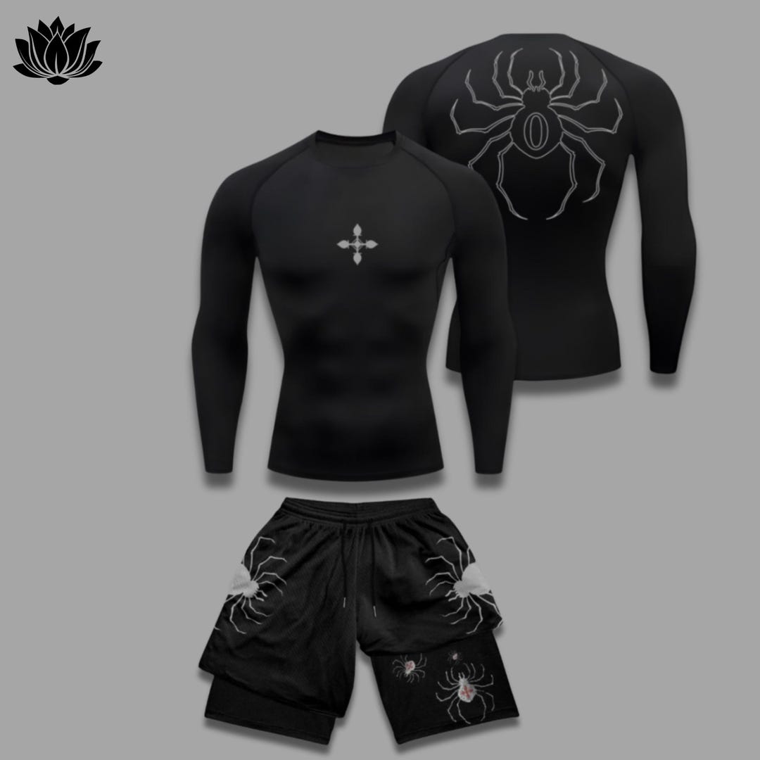 Chrollo Anime Gym Set | Compression Shirt + Shorts | Manga Fitness ...
