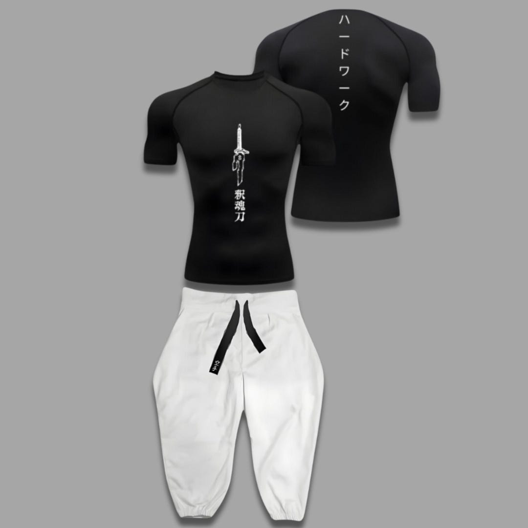 Jujutsu Kaisen Toji Anime Gym Wear Set, Manga Compression Shirt + Baggy ...