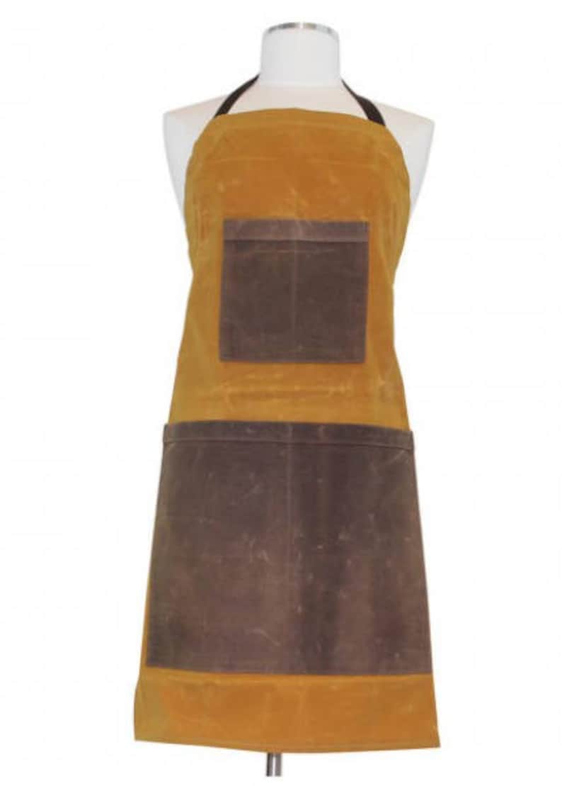 Utility Apron.work Apronmonogrammed Apronwaxed Canvas Apron - Etsy