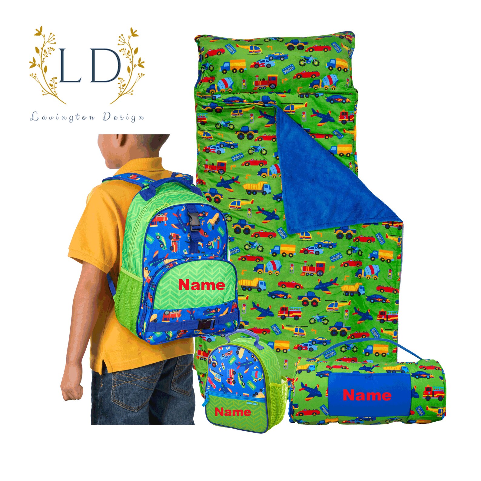 Personalized Kids Backpack and Lunch Box Set With Matching Nap - Etsy