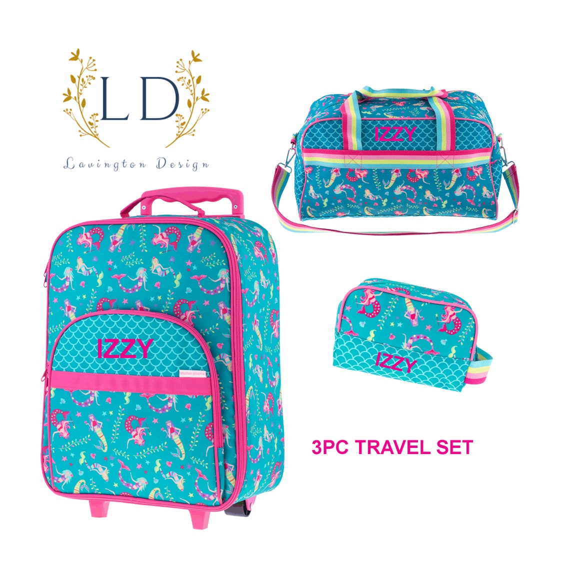 Kids Travel Bag Set Toddler Rolling Luggage Little Girls | Etsy