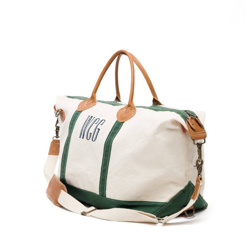 Monogrammed Canvas Bags Travel Bag Carry Oncustom Canvas | Etsy