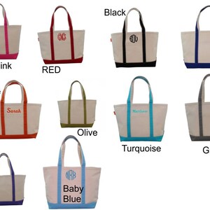 Monogrammed Totes Boat Totes Personalized Totes Bridesmaid - Etsy