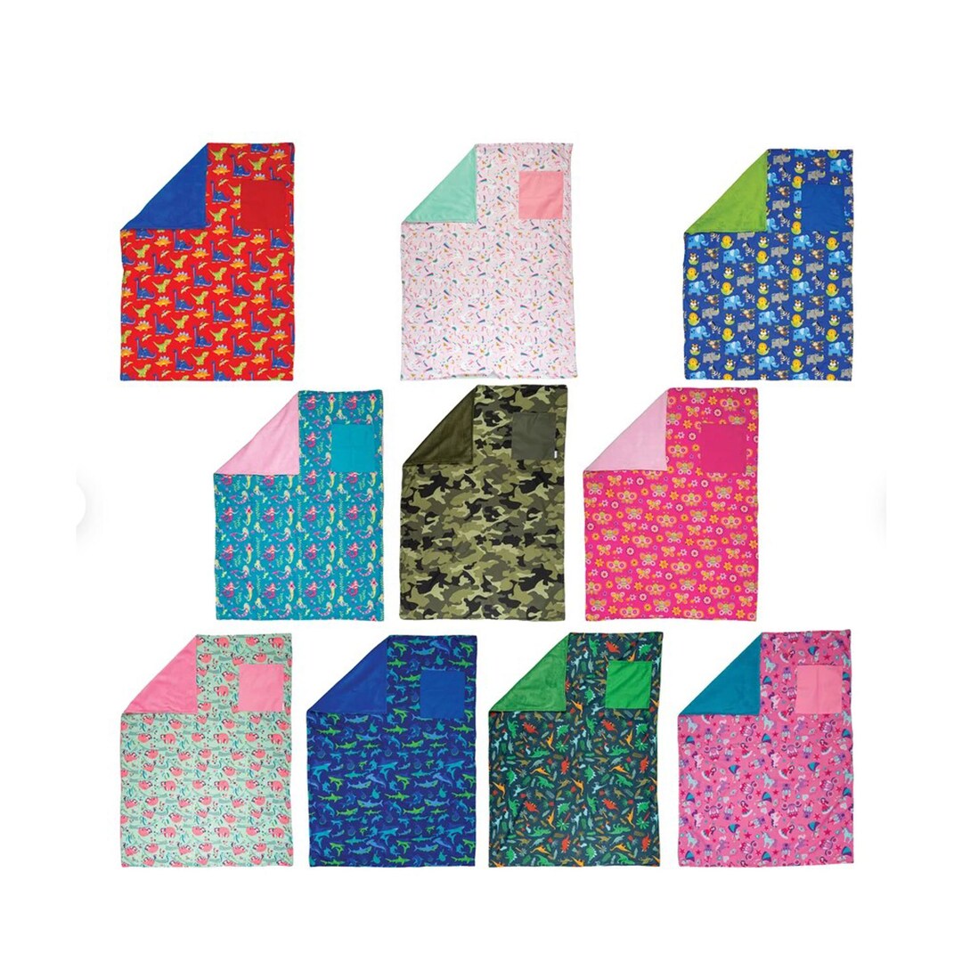 Cozy Toddler Nap Blanket With Pocket for Personalization | Plush ...