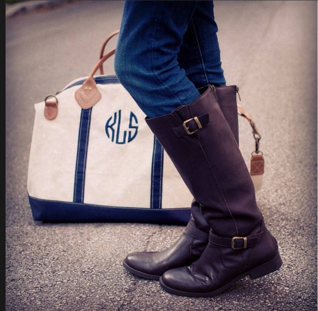 Canvas Duffle, Canvas Weekender, Ladies Travel Bags, Monogrammed ...