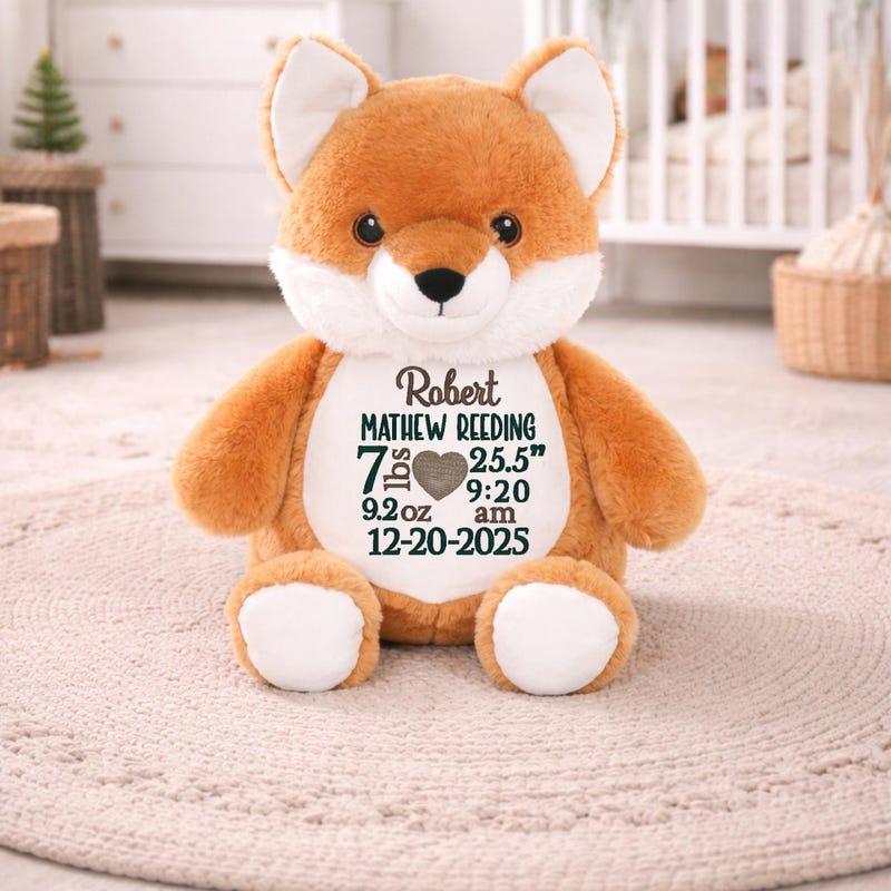 Fox Birth Stats - Etsy