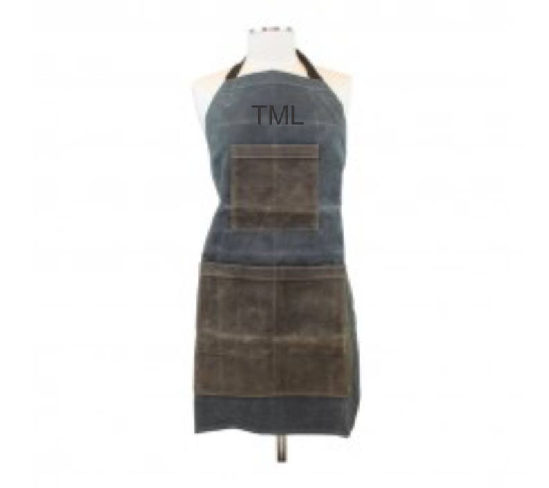 Utility Apron.work Apronmonogrammed Apronwaxed Canvas Apron - Etsy