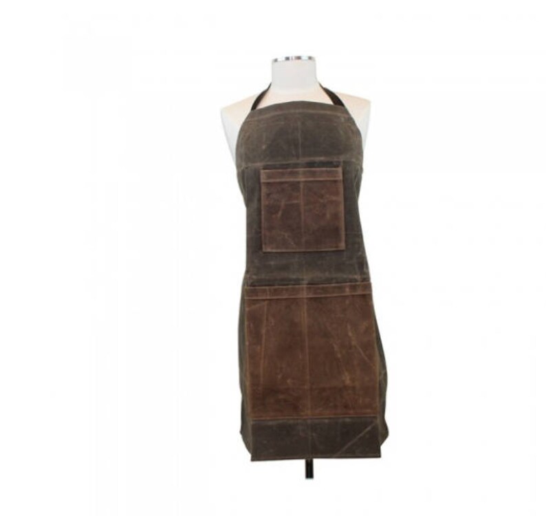 Utility Apron.work Apronmonogrammed Apronwaxed Canvas Apron - Etsy