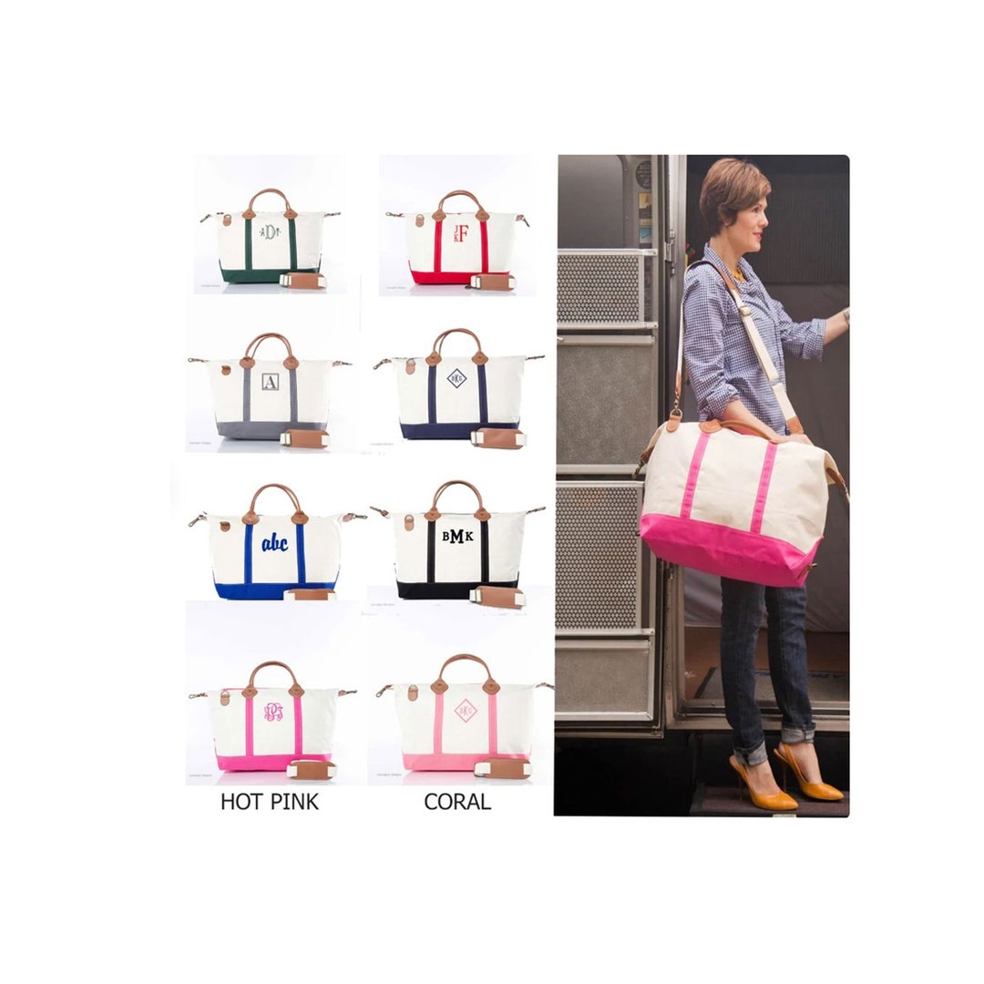 Monogrammed Canvas Bags, Travel Bag, Carry On,custom Canvas Bags ...