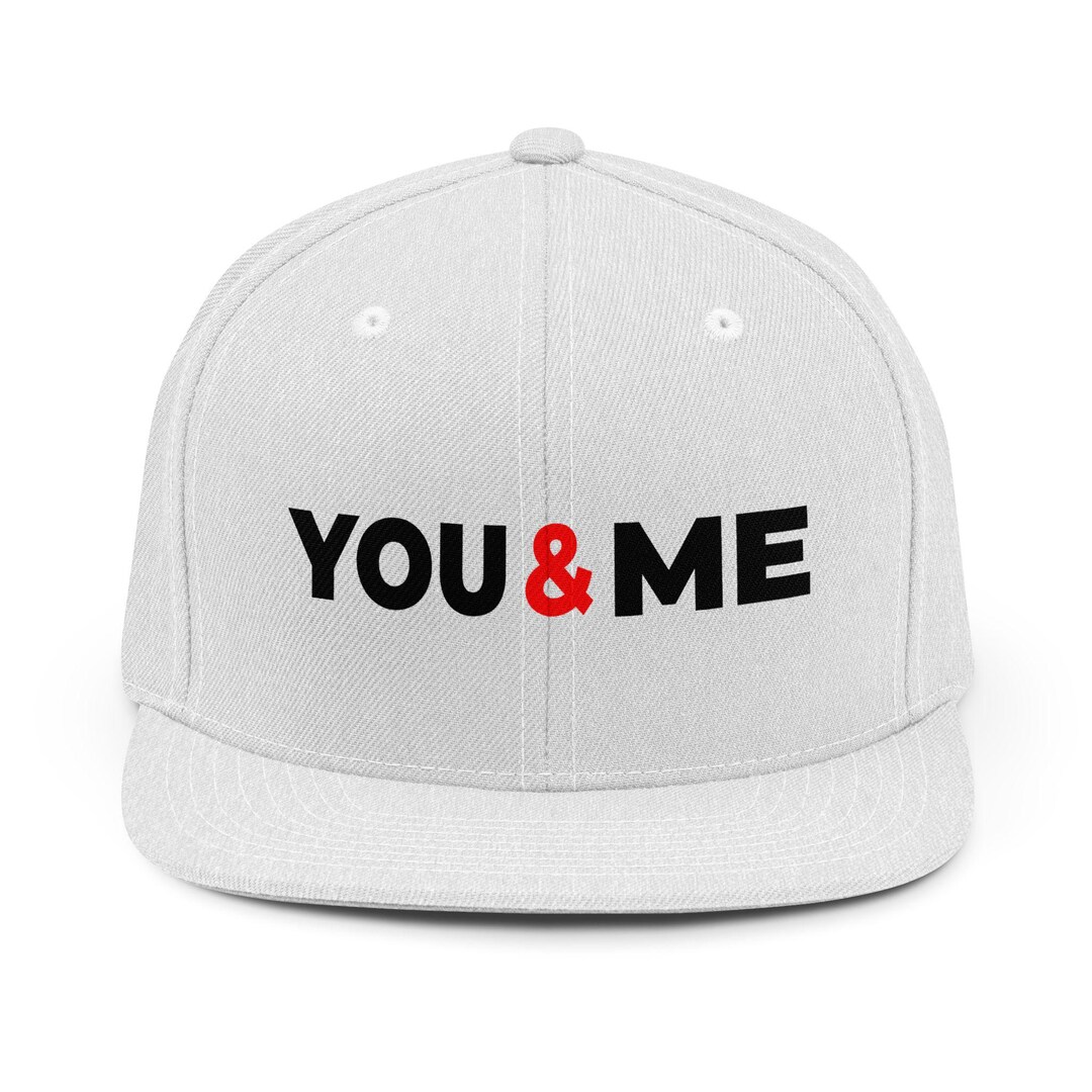 You & Me Snapback Hat, Matching Couple Cap, Minimal Love Design, Unisex ...
