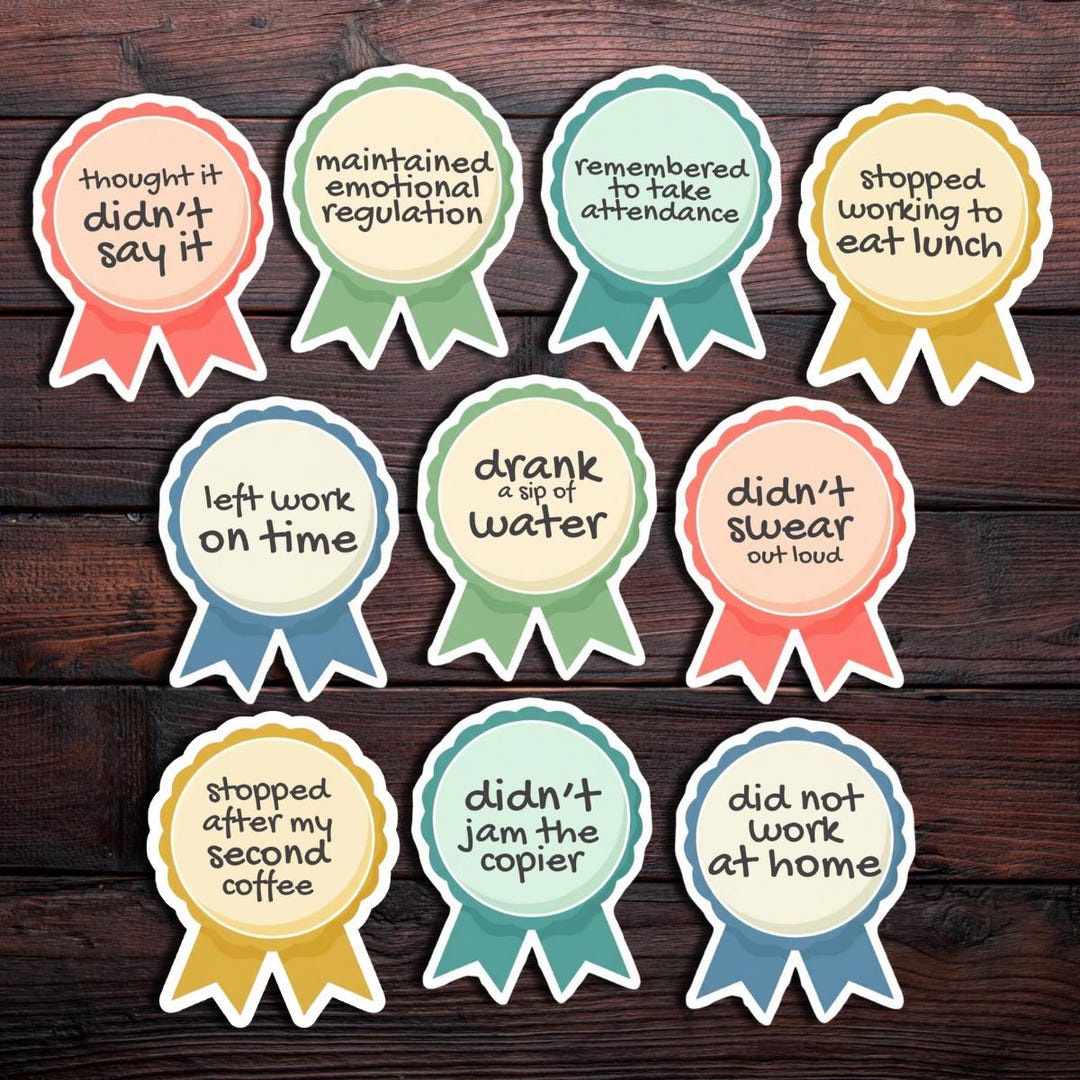 Funny Teacher Stickers | Micro-win Awards – Waterproof Vinyl Matte ...