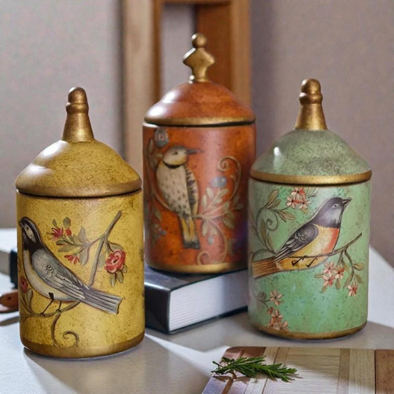 Vintage Ceramic Sugar Tea Storage Jar Retro Kitchen Canister Decor - Etsy