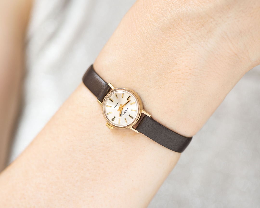 Micro Watch for Women Seagull, Gold Plated Lady Watch, Petite ...